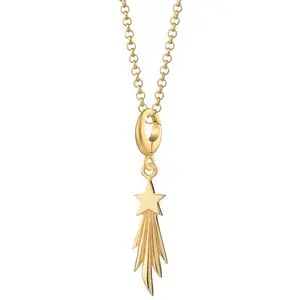 LILY CHARMED Plated Sterling Silver Shooting Star Charm Necklace - Gold
