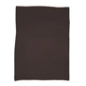 In2green Merino Wool Sustainable Knit Solid Textured Throw Blanket Wool Links - Brown