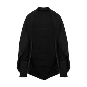 SILVIA SERBAN Pleated Crepe Scarf-shawl - Black