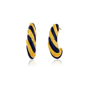 MILOU JEWELRY Hoop Earrings - Blue