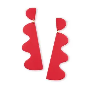 BY CHAVELLI Wiggles Dangle Earrings - Red