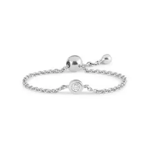 ZOHREH Diamond Solitaire Adjustable Chain Ring