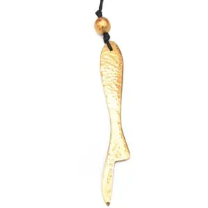 LALA SALAMA Maji Brass Pendant Necklace - Gold