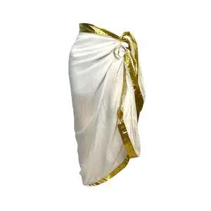 JULIA CLANCEY Linen Pendant Sarong - White