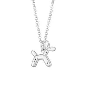 SCREAM PRETTY Balloon Dog Charm Necklace - Silver