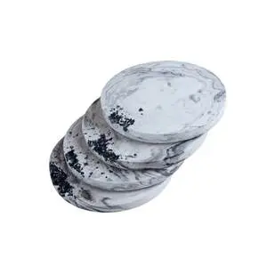 Esti Living Black / White Black Rose Coaster Set - Black/white