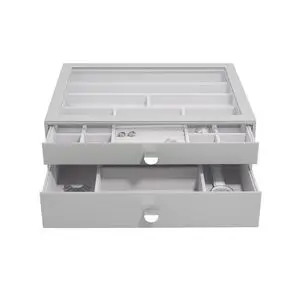STACKERS Supersize Pebble Set Of Two Drawers - Grey