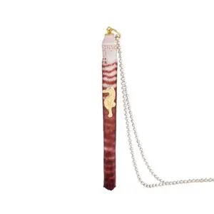 Oana Savu Sea Urchin Spine And Seahorse Pendant Necklace In Sterling Silver And Gold - White/red/silver