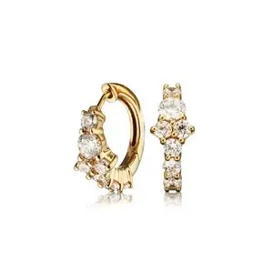 LILY & ROO Small Cluster Huggie Hoop Earrings - Gold