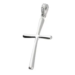 KAIZARIN Sterling Cross Pendant Necklace - Silver