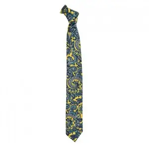 DAVID WEJ Paisley Printed Neck Tie Yellow