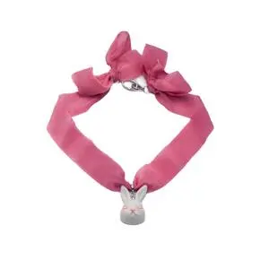 H2 STUDIO H2 Studio Porcelain Bunny Choker Necklace White/pink