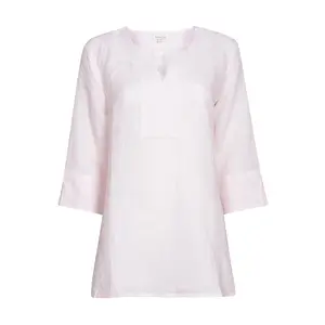 NOLOGO-CHIC Lifestyle Long Linen Top Shell - Pink