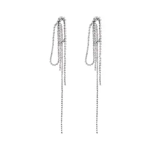 CHANEL JOAN ELKAYAM Crystal Lace Dangle Earrings