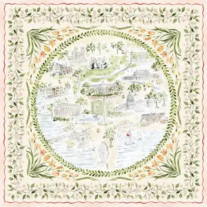 BANNIERE Washington D.c. Silk Scarf - Blue/red