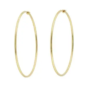 ARTISAN Artisan Classic Large Hoop Earrings In 18k Yellow Gold