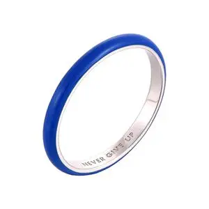 PINNOLE Pinnole Sterling Silver And Enamel Ring Blue