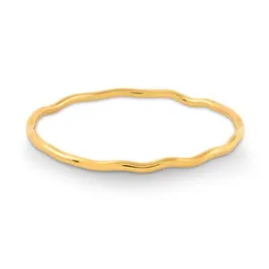 AMADEUS Zion Wave Bangle Bracelet - Gold