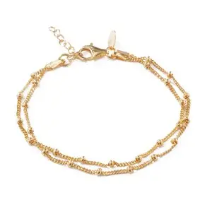 MURU Sterling Duo Bead Bracelet - Gold