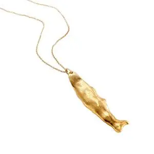 POSH TOTTY DESIGNS Fortune Fish Large Pendant Necklace - Gold