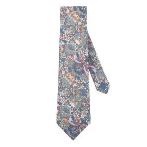 LE COLONEL Liberty Strawberry Thief Neck Tie - Blue