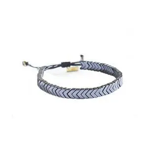 ADRIANA PAPPAS DESIGNS Hematite Stone Bead Bracelet - Gray