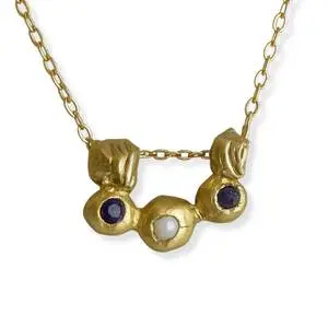 MARTINA ROZENBERG SMIRA JEWELRY Three Stone Necklace - Gold