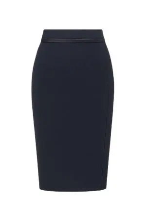 CONQUISTA Pencil Skirt With Faux Leather Detailing
