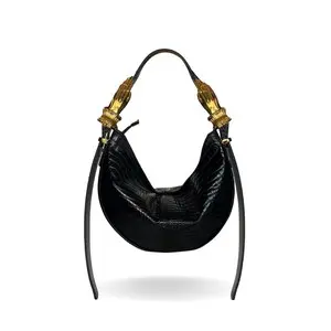 INDIGOLUSH Mini Hobo Gilded Lure Bag - Black