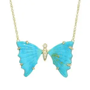KAMARIA Butterfly Necklace - Blue