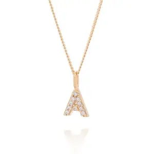 NELLOU JEWELLERY Initial Sparkle Necklace - Gold