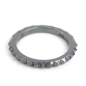 KASUN LONDON Oxidised Silver Crocodile Ring