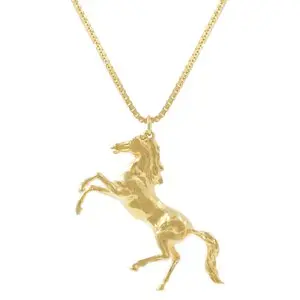 LEE RENEE Horse Pendant Necklace - Gold