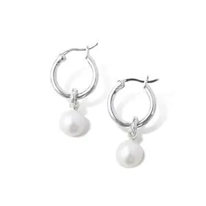 FV JEWELLERY Perle Classic Hoop Earrings