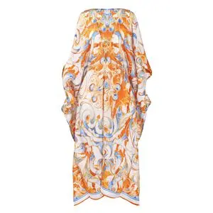 KARGEDE Printed Silk Kaftan Dress