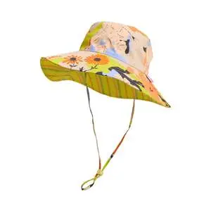 LOST PATTERN Frida's Garden Cotton Sun Hat - Orange