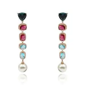 MICHAEL NASH JEWELRY Multi Stone Drop Earrings