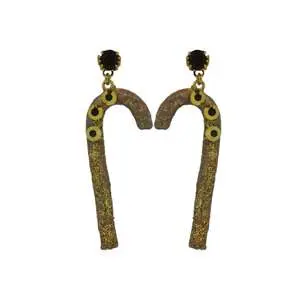 VICKISARGE Candy Cane Drop Earrings - Gold/yellow