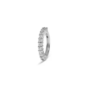 ZOHREH Mini Diamond Eternity Huggie Hoop Earring - Silver