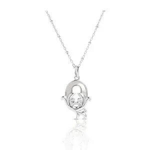 KASUN LONDON Solid Q Initial Pendant Necklace - Silver