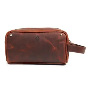 DÖTCH LEATHER Leather Dopp Kit - Brown