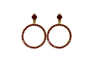 VICKISARGE Medium Hoop Earrings - Red