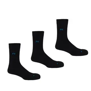 PEPER HAROW - MADE IN ENGLAND Three-pack Sport Socks - Black