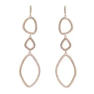 KAMARIA Organic Triple Shape Dangle Earrings