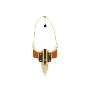 GISSA BICALHO Acrylic Necklace - Brown/yellow