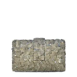 SIMITRI Hand Embroidered Sequin Clutch - Grey
