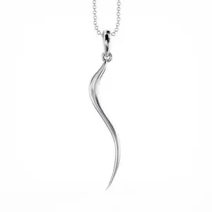 LINDA FIORE Swirl Pendant Necklace - Silver