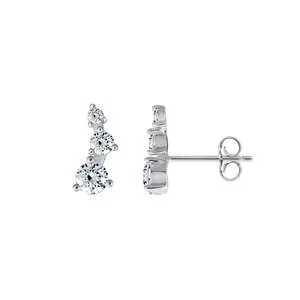 DIAMONBLISS Star Map Stud Earrings - White