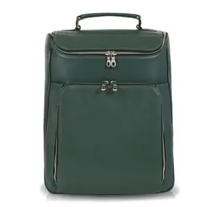 LUIS STEVEN Medium Leather Laptop Backpack - Green