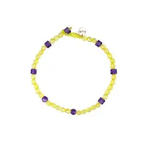 TILLIE BEADS Beaded Acrylic Necklace Yellow